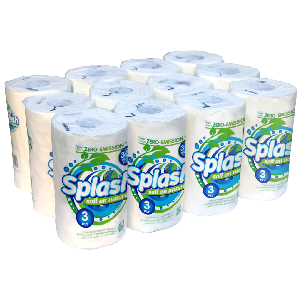Splash Soft on Nature Jumbo 3ply Kitchen Rolls (12 Rolls) - Nova Tissue