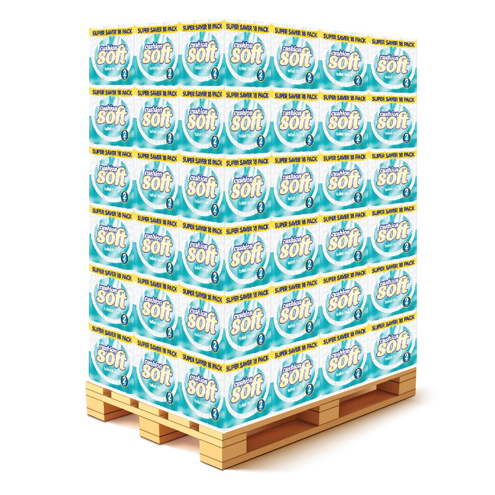 Cushion Soft 18 Pack 2ply Toilet Roll (Pallet Deal) 108 packs of 18 ...